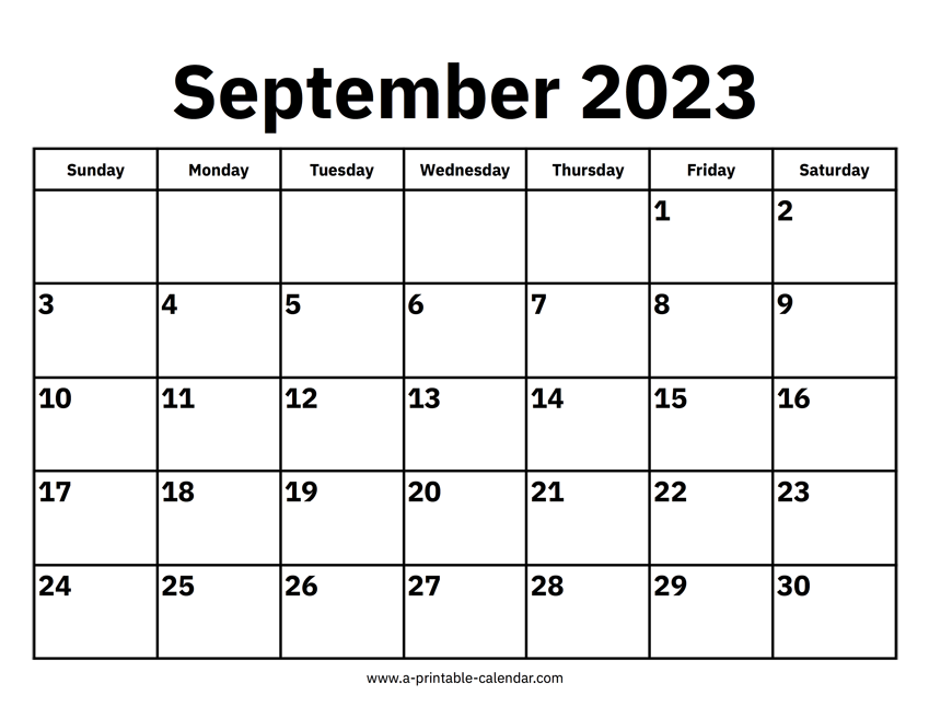 September 2023 Calendars Free Calendar Printable Pdf Template Vrogue